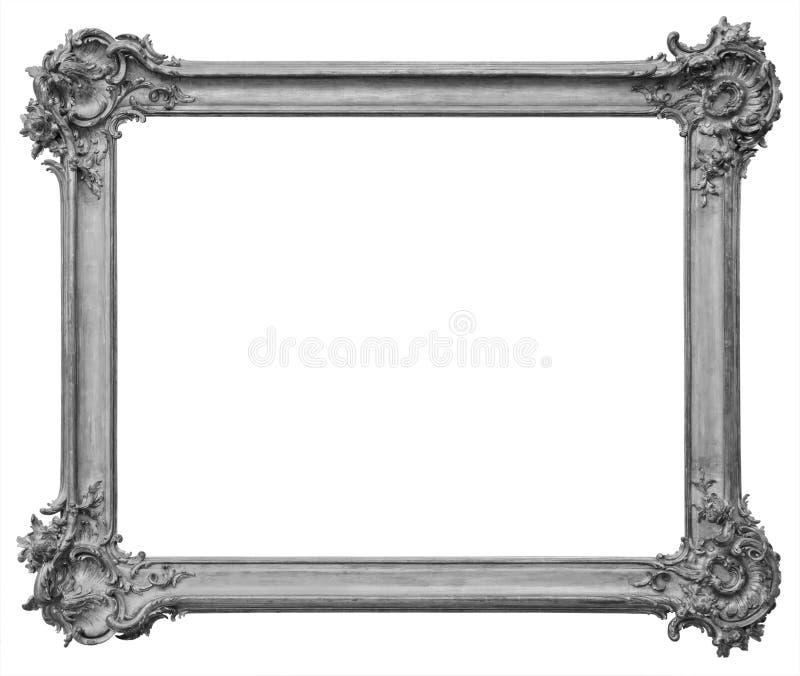 Beautiful Rectangular Frame for a Mirror on Isolated Background Stock ...