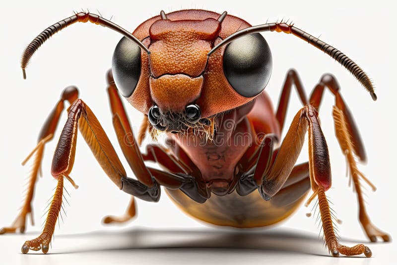 Beautiful Red Ant on White Background Stock Illustration - Illustration ...