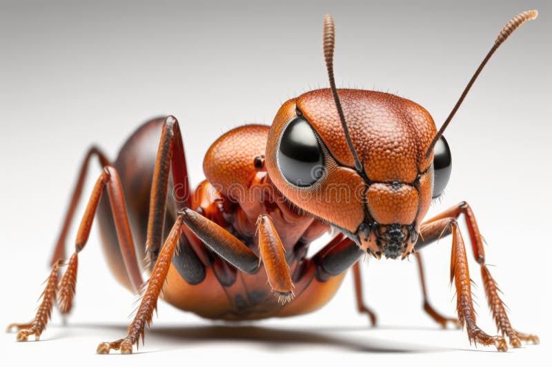 Beautiful Red Ant on White Background Stock Illustration - Illustration ...