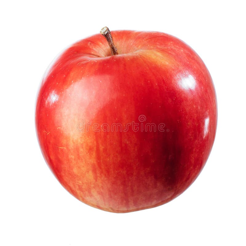 Beautiful Red Apple on a White Background Stock Image - Image of seed ...