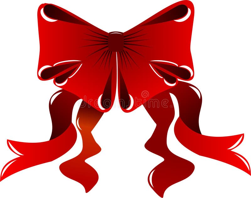 Red Bow. Vector Illustration Stock Illustration - Illustration of decor ...