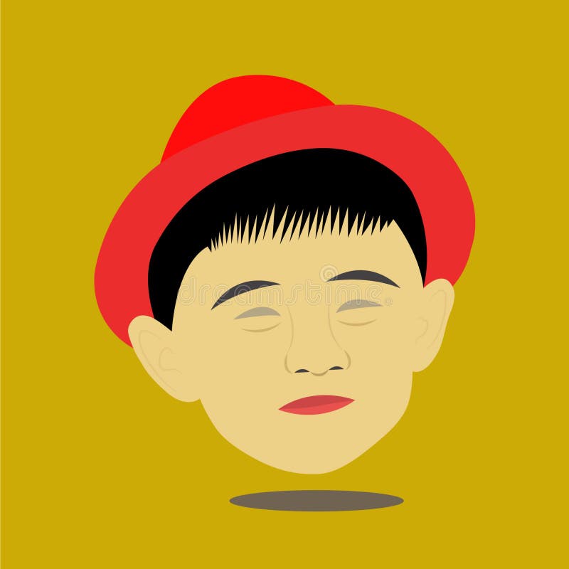 Beautiful Red Cap Head Shot Avatar Vector Illustration. Stock Vector ...