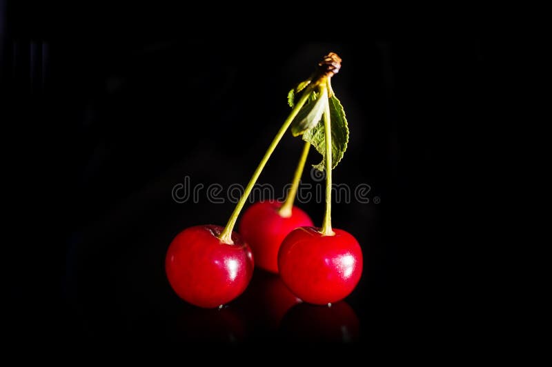 Beautiful Red Cherry Background Image Stock Image - Image of organic ...