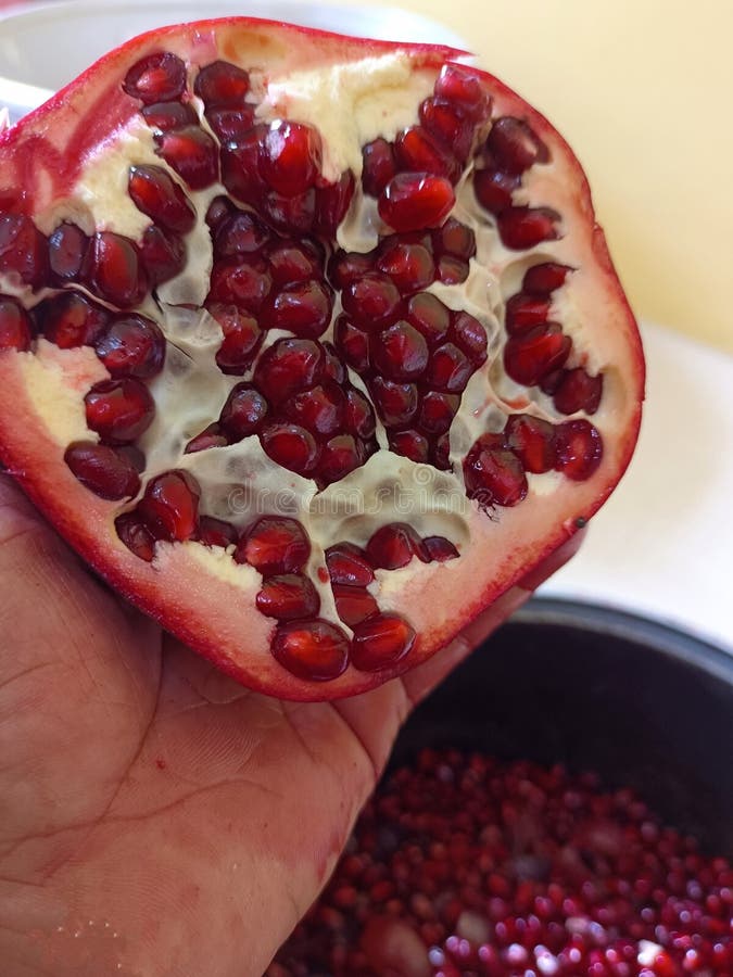 Beautiful Red Color of Pomegranate Stock Photo - Image of color, sweet ...