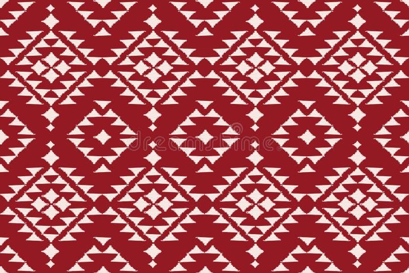 Beautiful Red Fabric Pattern. Geometric Ethnic Pattern Seamless ...