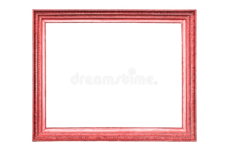 Beautiful Red Frame Isolated on White Background Stock Image - Image of ...