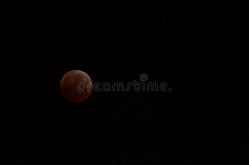 Beautiful Red Full Moon Eclipse January 2019 Stock Image - Image of ...