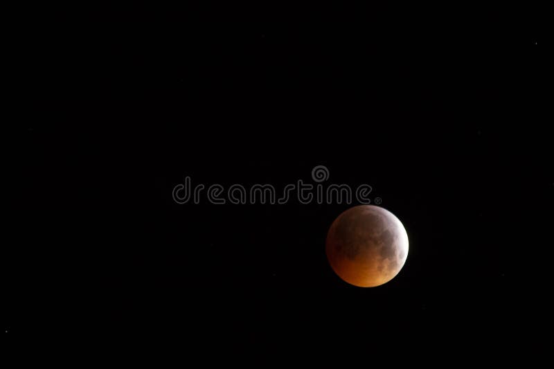 Beautiful Red Full Moon Eclipse January 2019 Stock Photo - Image of ...