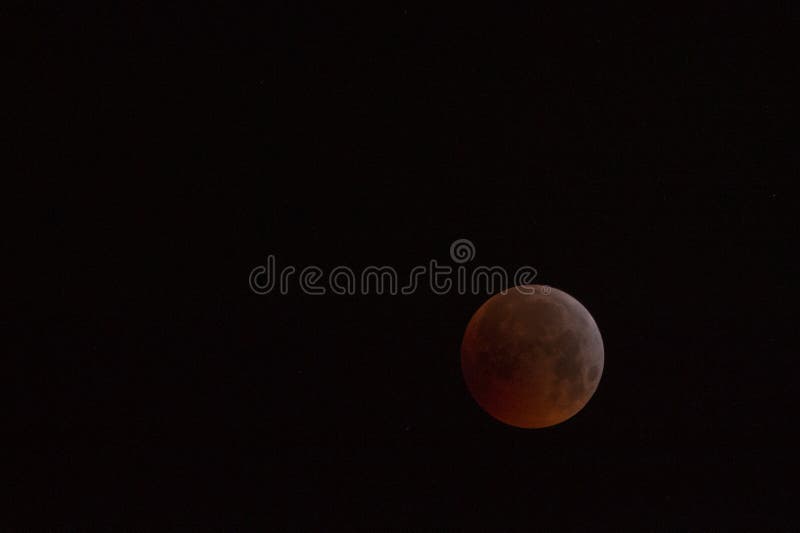 Beautiful Red Full Moon Eclipse January 2019 Stock Image - Image of ...
