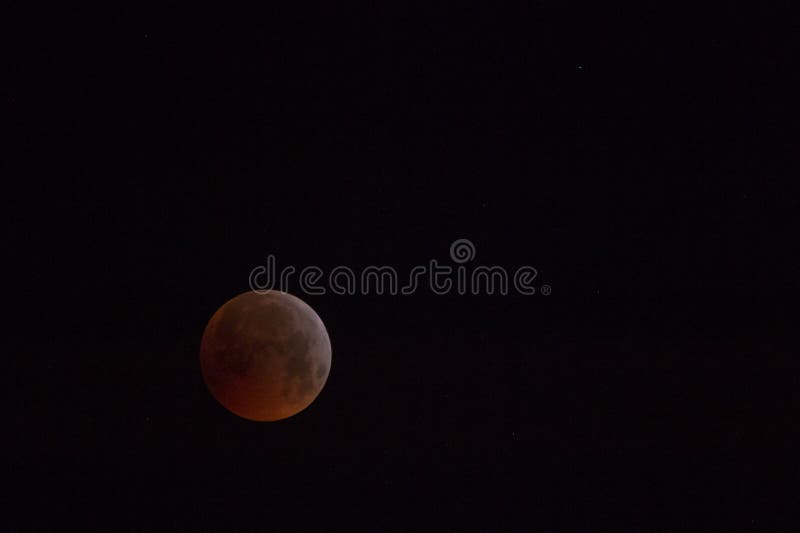 Beautiful Red Full Moon Eclipse January 2019 Stock Photo - Image of ...