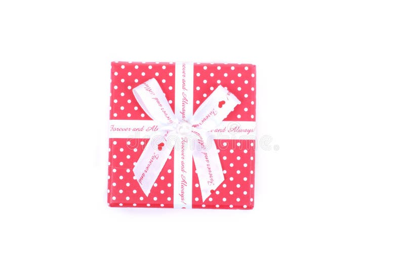 Beautiful red gift box stock photo. Image of year, present - 7106226