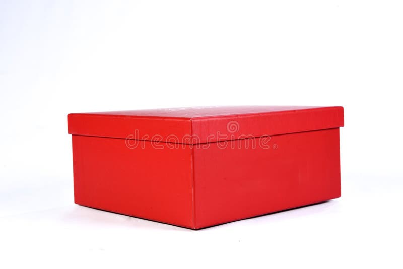 Beautiful Red Gift Box with Closed Lid with Side View and Space for ...