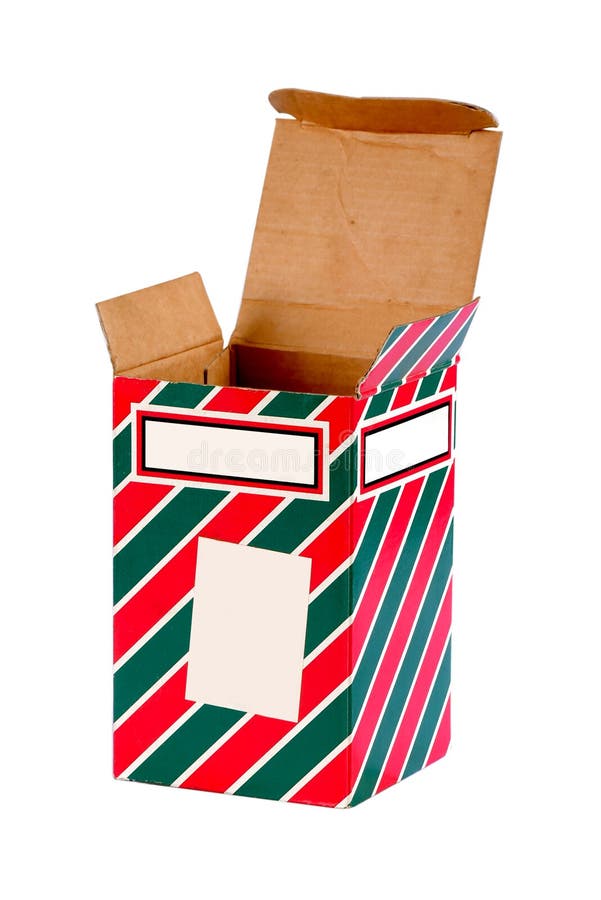 Beautiful Red Gift Box with Open Lid with Side View and Space for Text ...