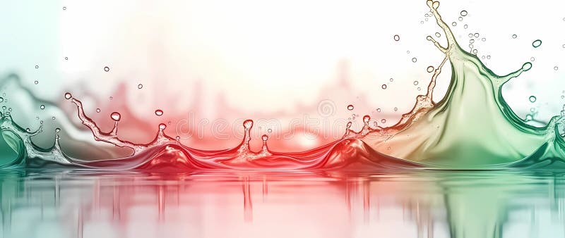 Beautiful Red and Green Gradient on White Background, Flutter Style ...