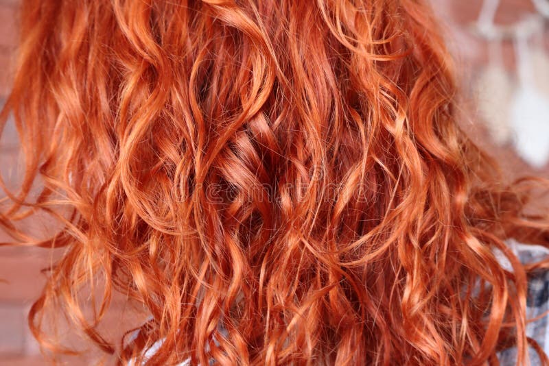 Beautiful Red Hair with Curly Locks. Stock Image - Image of face ...