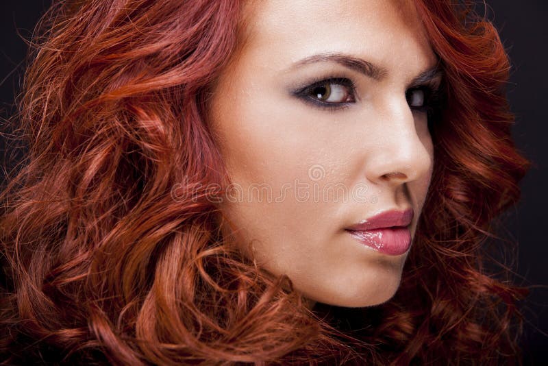 Beautiful red hair woman stock photo. Image of human - 28079770