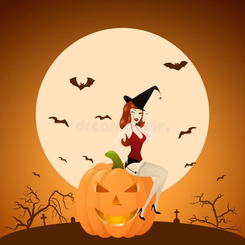 Witch Pinup Stock Illustrations – 417 Witch Pinup Stock Illustrations ...