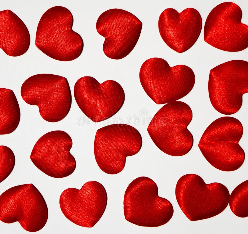 Beautiful Red Heart Painted on a White Background. Stock Image - Image ...