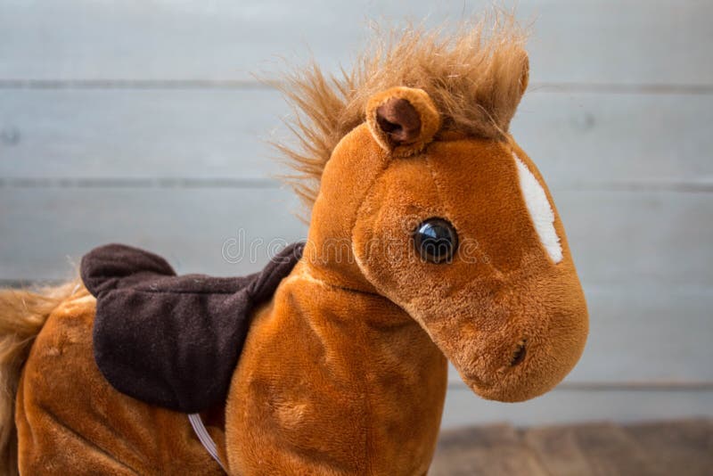 Beautiful Red Horse with a Saddle Kid Toy Stock Photo - Image of fabric ...