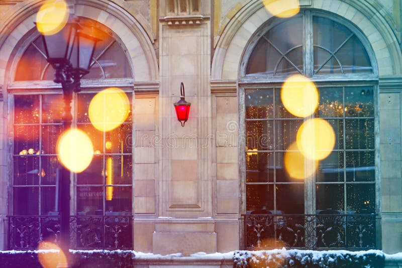 Beautiful Red Lantern on the Building Shot Close-up Stock Image - Image ...