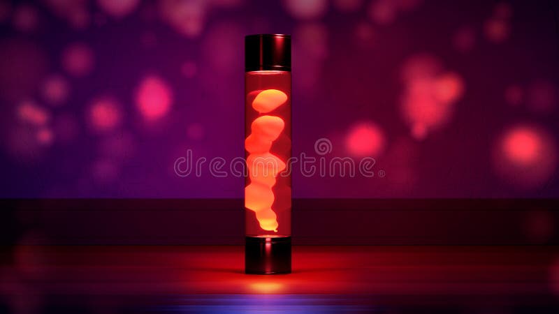 Beautiful Red Lava Lamp Lighting on Festal Bg - Abstract 3D Rendering ...