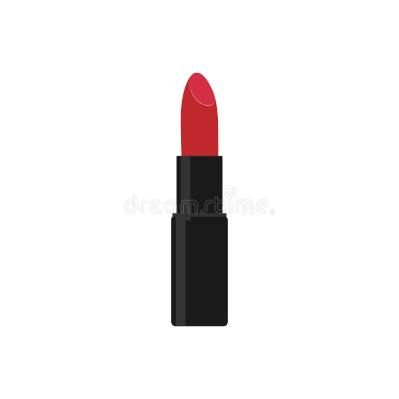 Beautiful Red Lipstick. Vector Illustration Isolated on White Stock ...