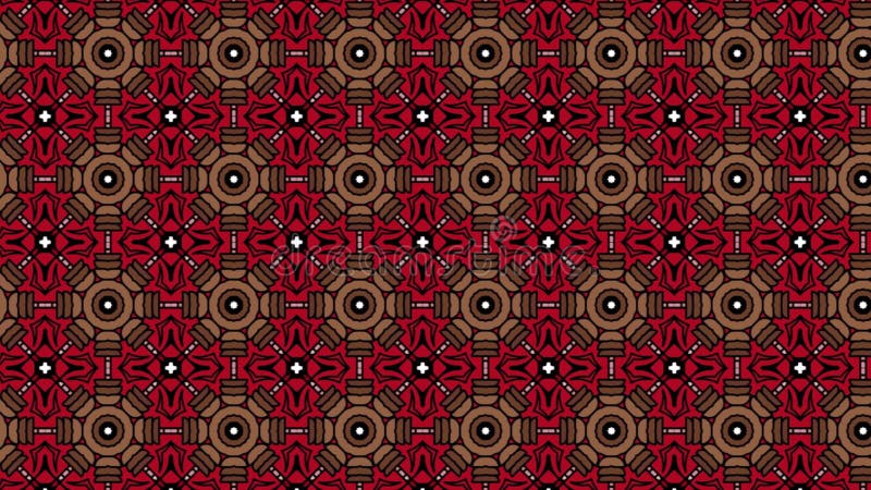 A Beautiful Red Ornamental Painted Pattern on the Slide. Motion Graphic ...