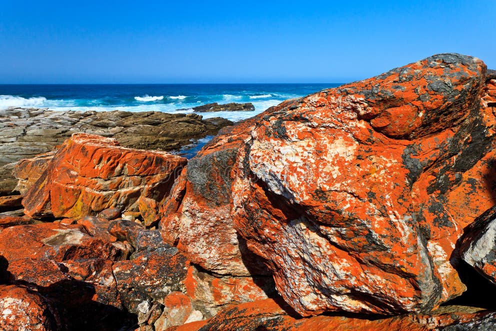 Beautiful Red Rocks at the Coast Stock Photo - Image of vacation, rocky ...
