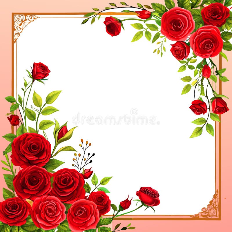 A Beautiful Red Rose Frame! Share Your Special Message for Your Loved 2 ...