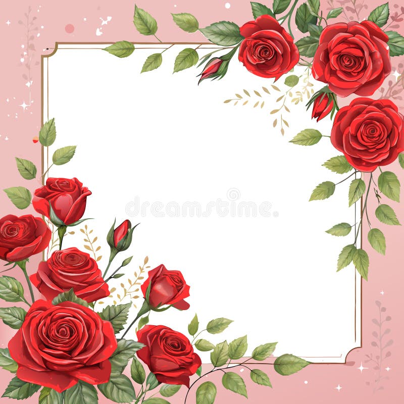 A Beautiful Red Rose Frame! Share Your Special Message for Your Loved 1 ...