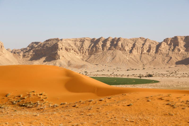 Beautiful Red Sand Dunes South of Riyadh in Saudi Arabia Stock Image ...
