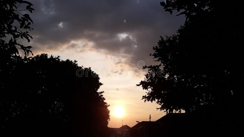 Beautiful Red Sun in the Dark Stock Photo - Image of evening, beautyful ...