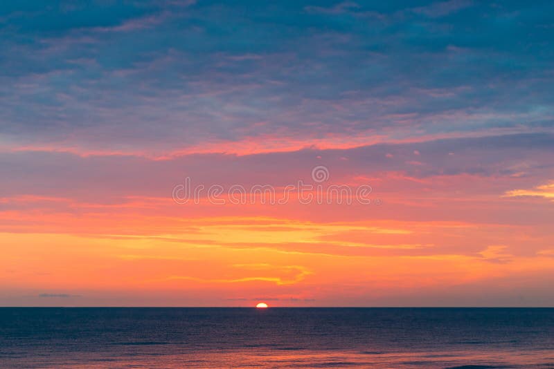 Beautiful Red Sunset on the Sea Stock Photo - Image of nature, orange ...