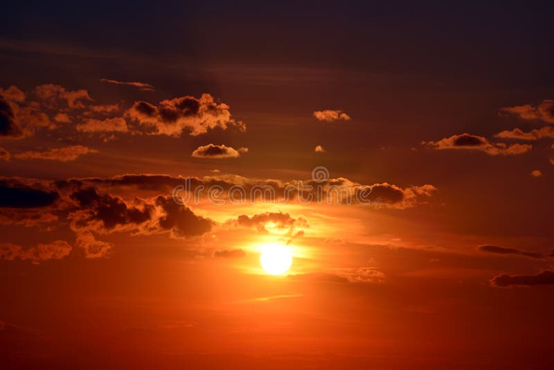 Beautiful red sunset stock photo. Image of clear, scenic - 64191874