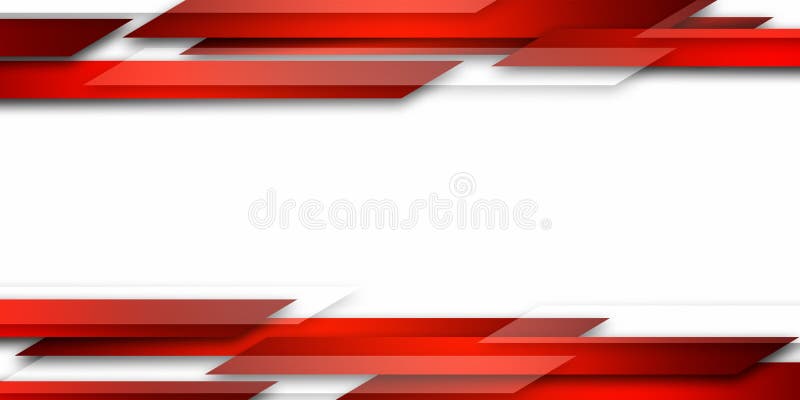 Red and White Geometric Corporate Banner Design Stock Illustration ...