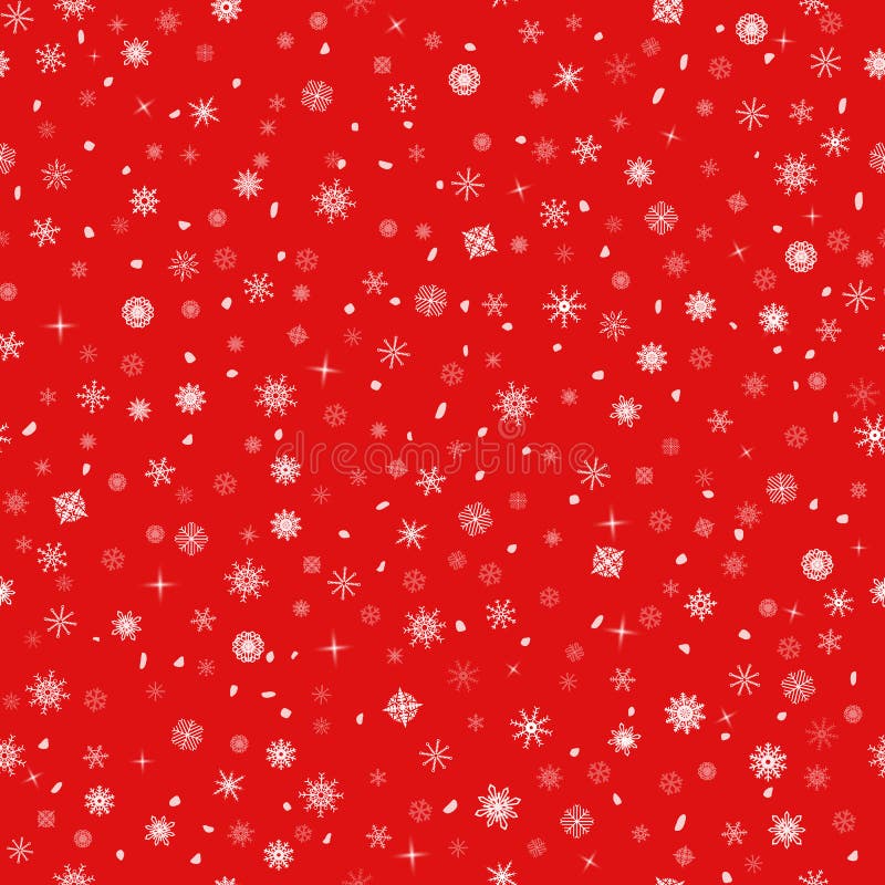 Beautiful Red Winter Background - Snow Pattern Stock Illustration ...