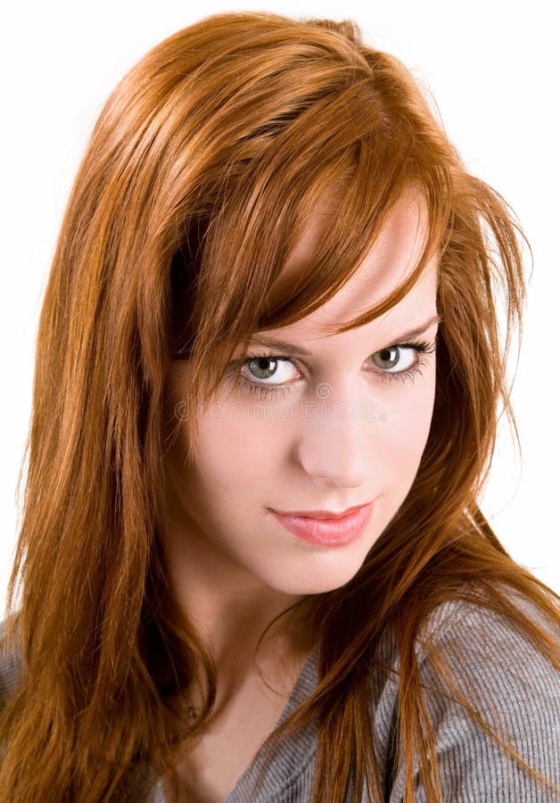 Beautiful Redhead Portrait stock photo. Image of woman - 4236828