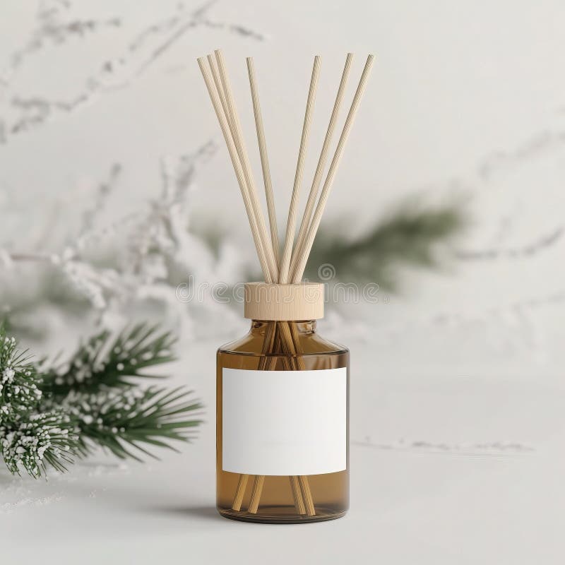 A Beautiful Reed Diffuser Bottle, Complete with Sticks and a White ...