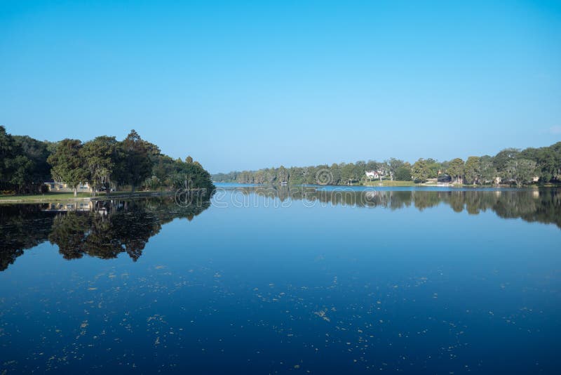 Beautiful Reflection in a River Stock Photo - Image of pond, park ...
