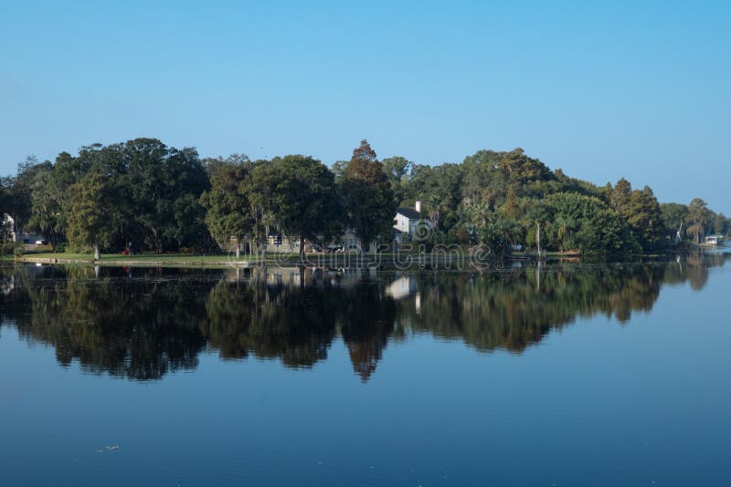 Perfect Mirror Reflection Formed by a River Stock Image - Image of ...