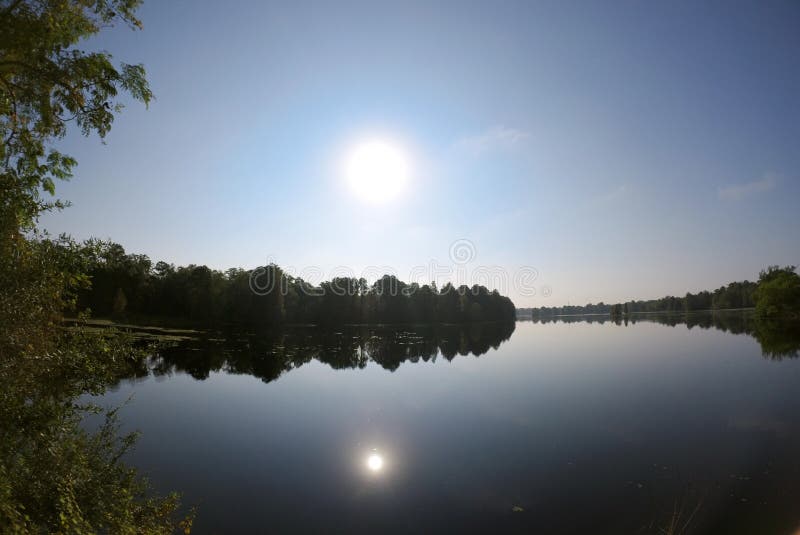 Perfect Mirror Reflection Formed by a River Stock Image - Image of ...
