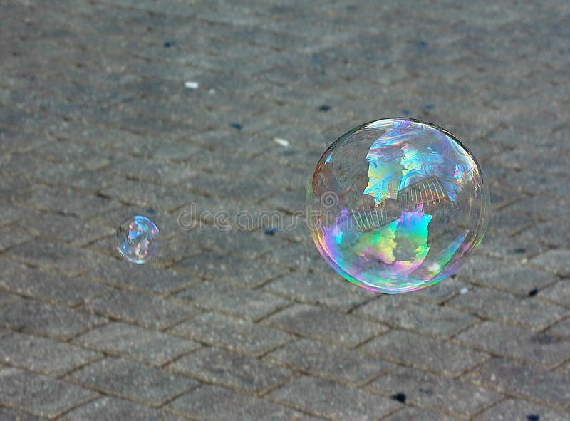 Beautiful Reflection in the Soap Bubble Stock Photo - Image of soap ...