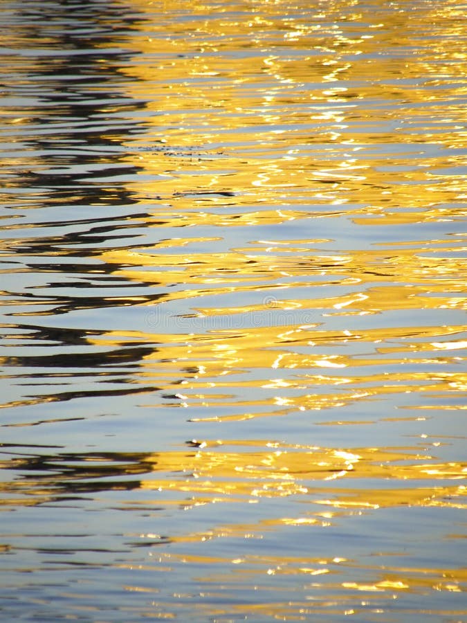 Reflection of the Sun`s Rays on the Water. Stock Photo - Image of ...