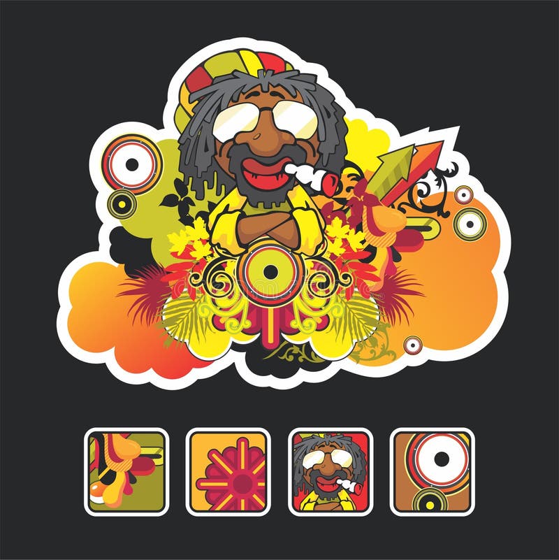 Print in Reggae Style. Vector Isolated Typography. Lettering Design ...