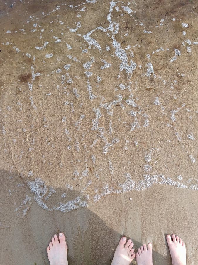 A Beautiful and Relaxing Beach Scene with Refreshing Ocean Waves Stock Image - Image of idyllic ...