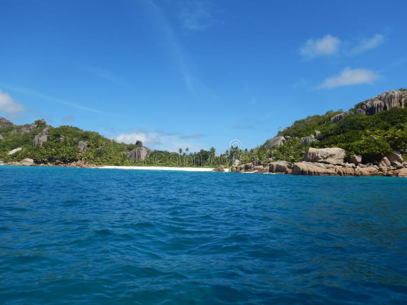 Beautiful Remote Beach in the Seychelles Stock Image - Image of exotic ...