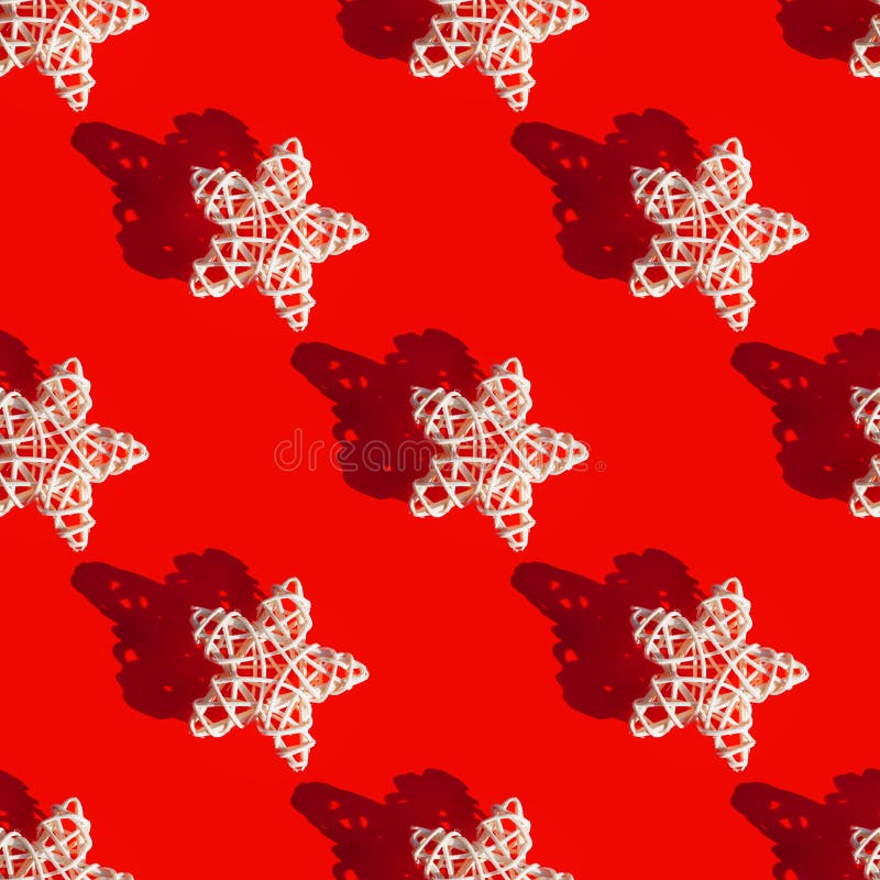 Beautiful Repeating Pattern of a White Braided Star with a Shadow on a ...