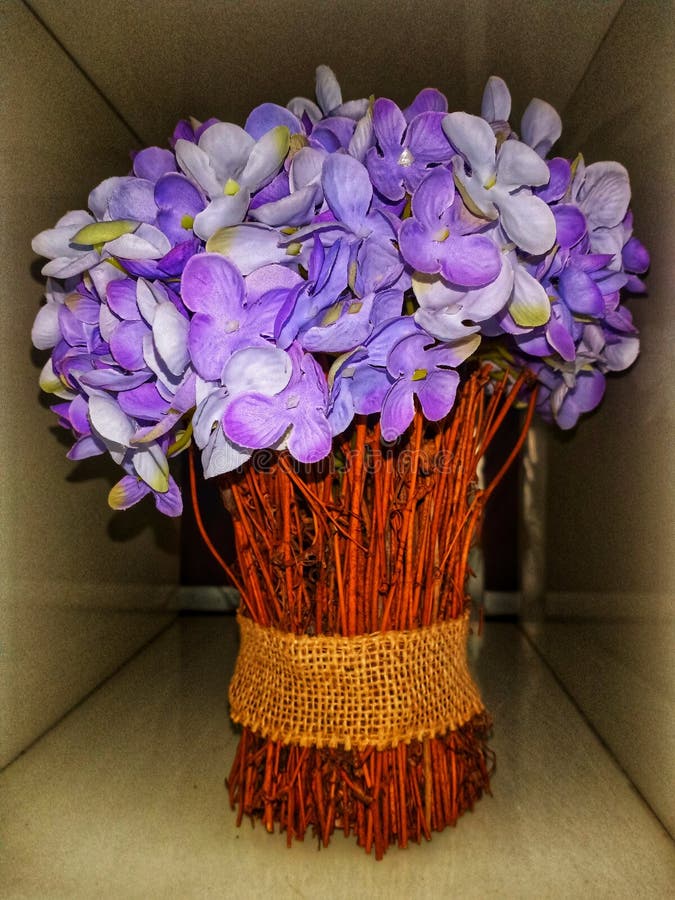 Beautiful Replica Flower on the Table Stock Photo - Image of flowerpot ...