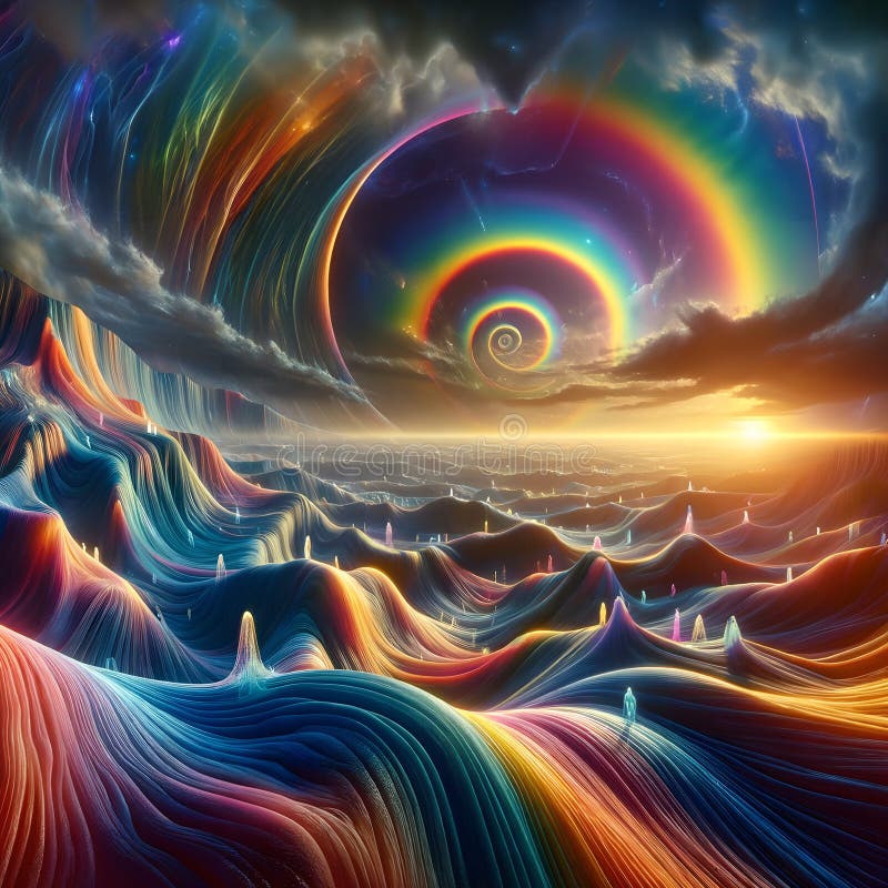 A Beautiful Representation of a Multidimensional Landscape, Stock Photo ...