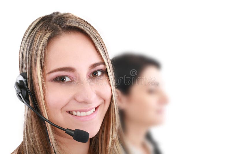 Beautiful Smiling Customer Service or Sales Representative Stock Photo ...